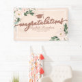Congratulations Pink Blush Floral Graduation Party Banner | Zazzle