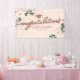 Congratulations Pink Blush Floral Graduation Party Banner | Zazzle