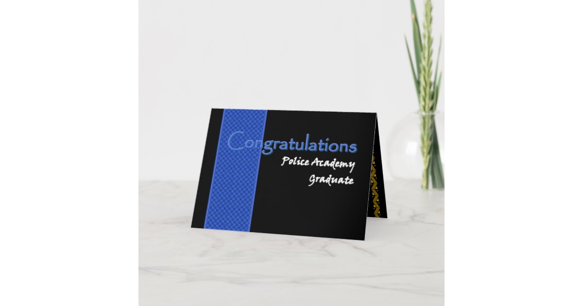CONGRATULATIONS Police Academy Graduate Card | Zazzle