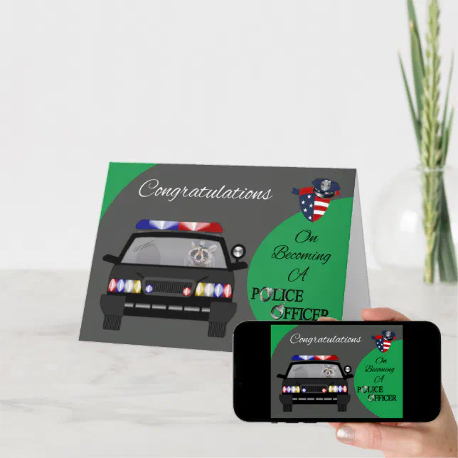 Congratulations, Police Officer Greeting Card | Zazzle