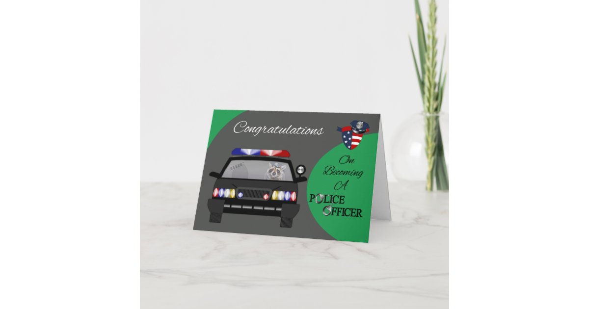 Congratulations, Police Officer Greeting Card | Zazzle