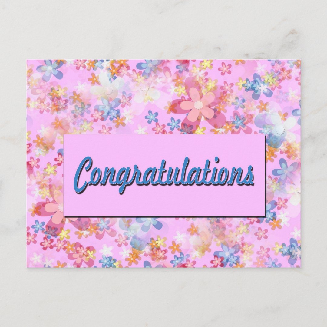 Congratulations Postcard | Zazzle