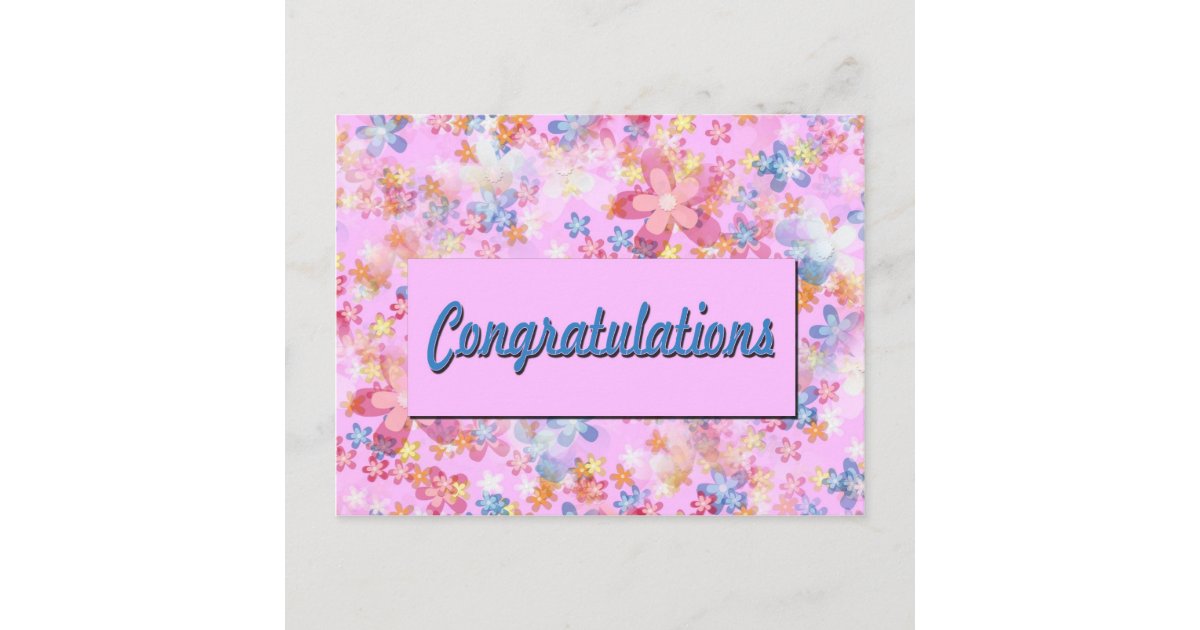 Congratulations Postcard | Zazzle