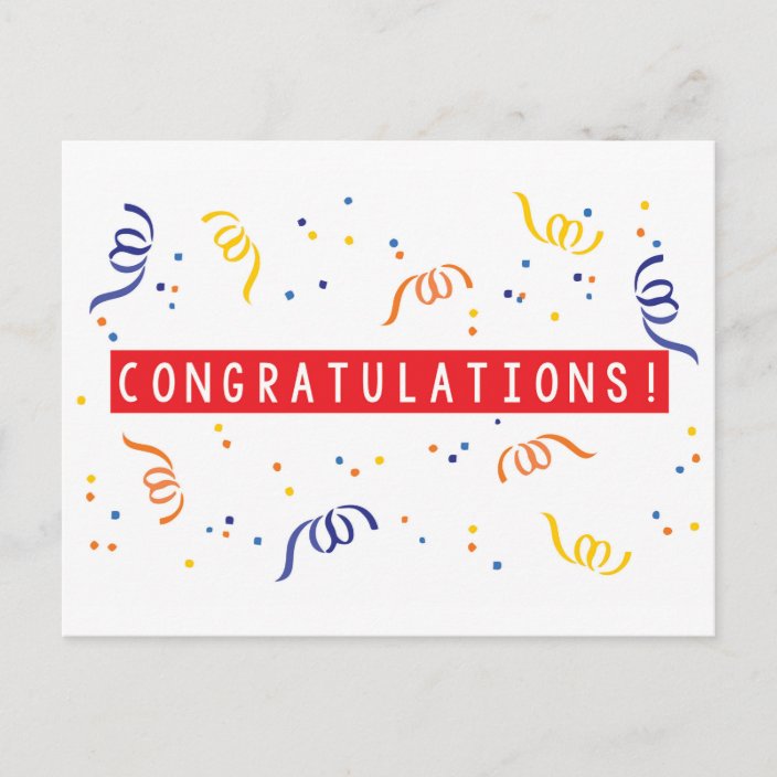 Congratulations Postcard | Zazzle.com