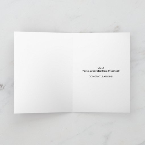 Congratulations, Preschool Graduation Card | Zazzle