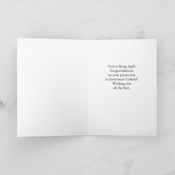 Congratulations Promotion to Lieutenant Colonel Card | Zazzle
