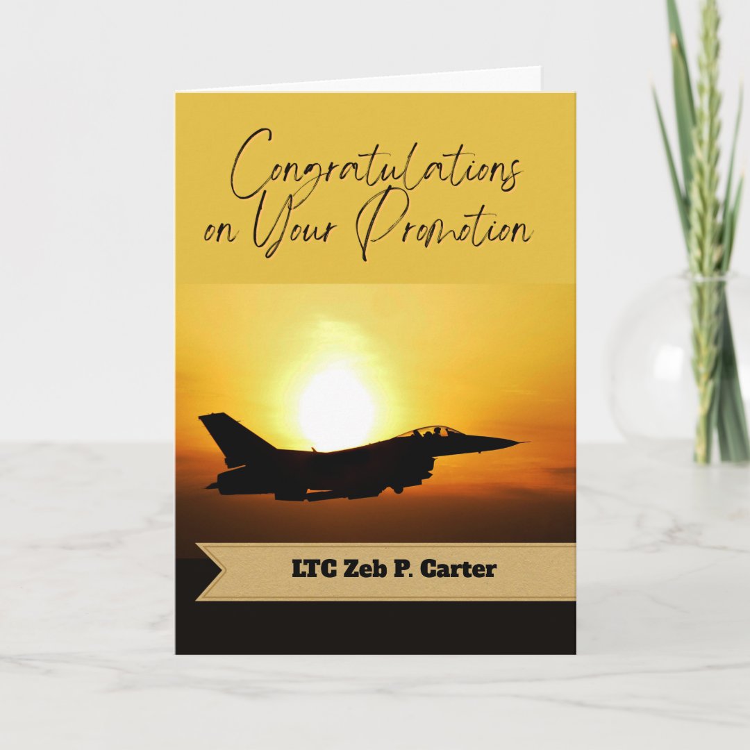 Congratulations Promotion to Lieutenant Colonel Card | Zazzle