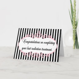 Congratulations radiation complete customize card | Zazzle