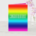 Congratulations rainbow card | Zazzle