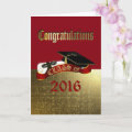 Congratulations Red and Gold Graduation Card | Zazzle