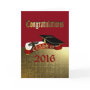 Congratulations Red and Gold Graduation Card | Zazzle