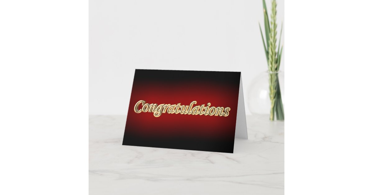 congratulations red card | Zazzle