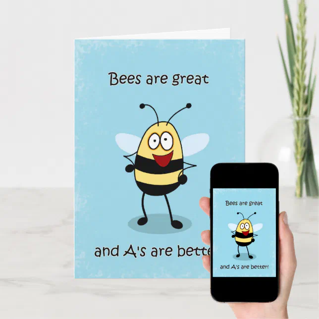 Congratulations Report Card Bumble Bee Card | Zazzle