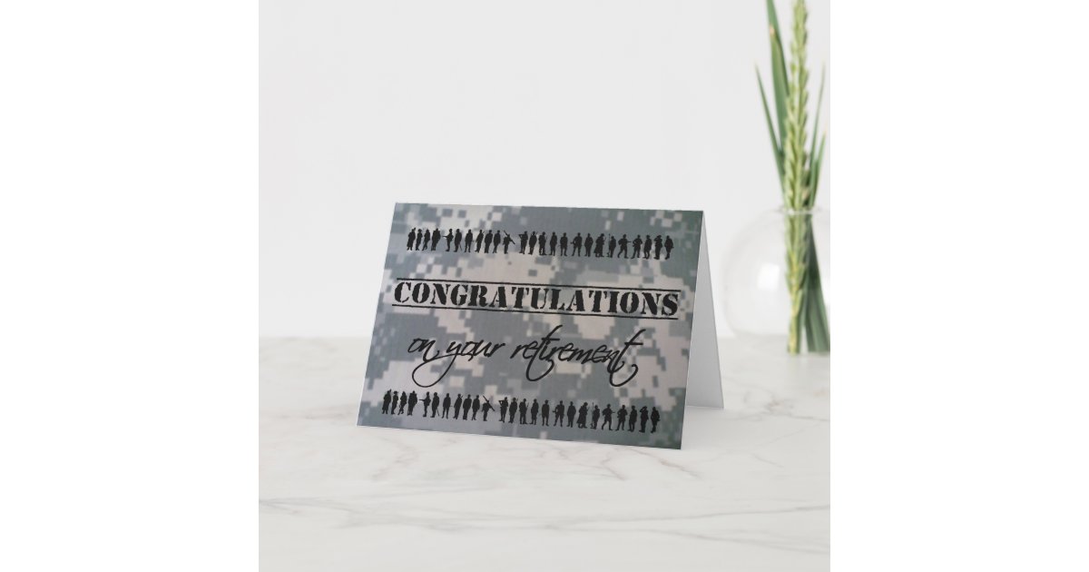 Congratulations Retirement Military Service Card | Zazzle