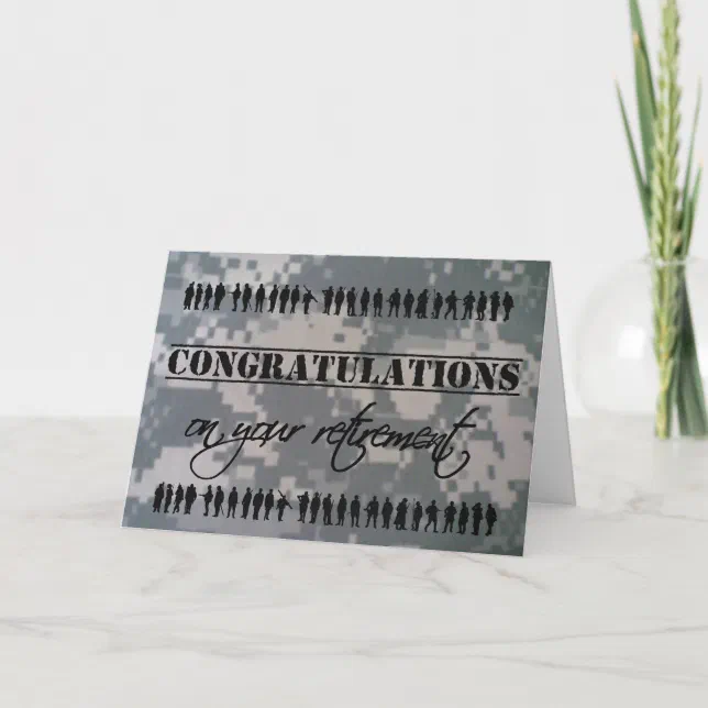 Congratulations Retirement Military Service Card | Zazzle