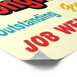 Congratulations Retro Colors Poster | Zazzle