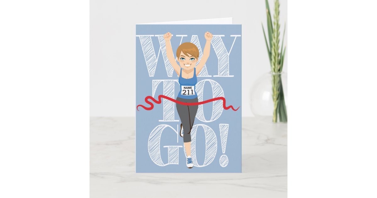 Congratulations Runner Card (customizable) | Zazzle