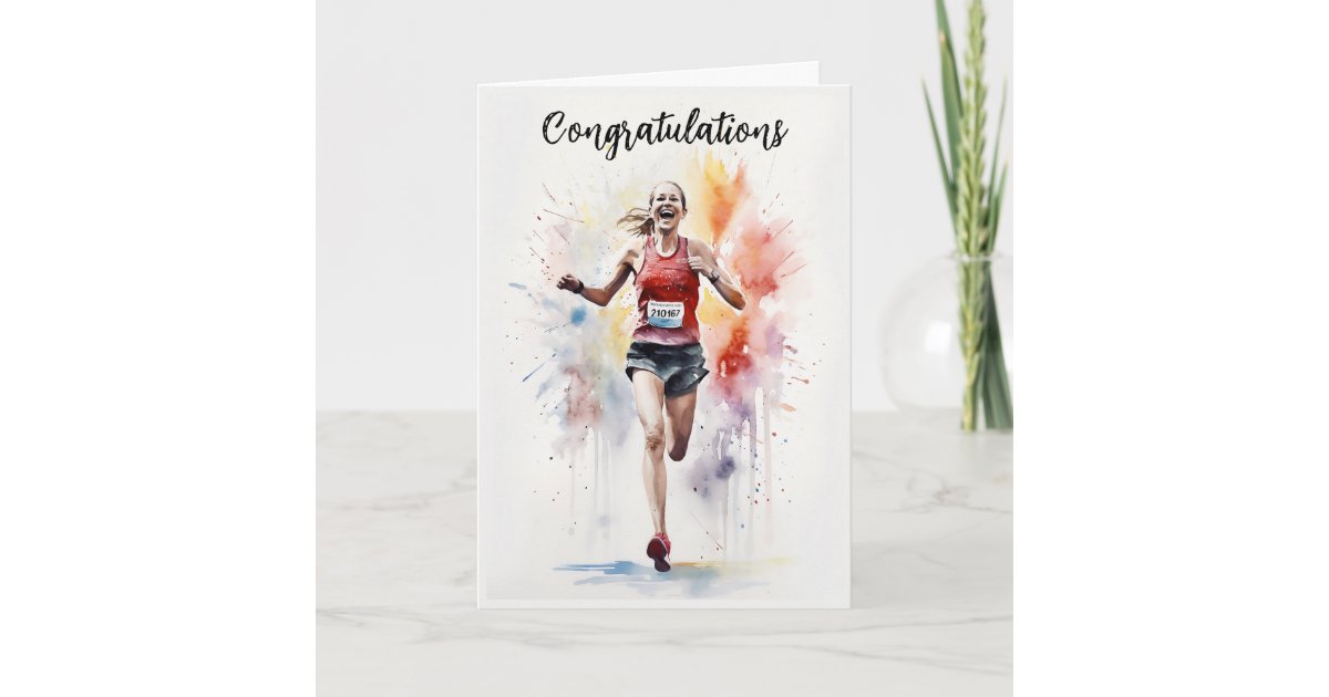 Congratulations Running Card | Zazzle