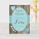Congratulations Rustic Wedding Day turquoise Card | Zazzle