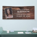 Congratulations Rustic Wood Graduation Photo Banner | Zazzle