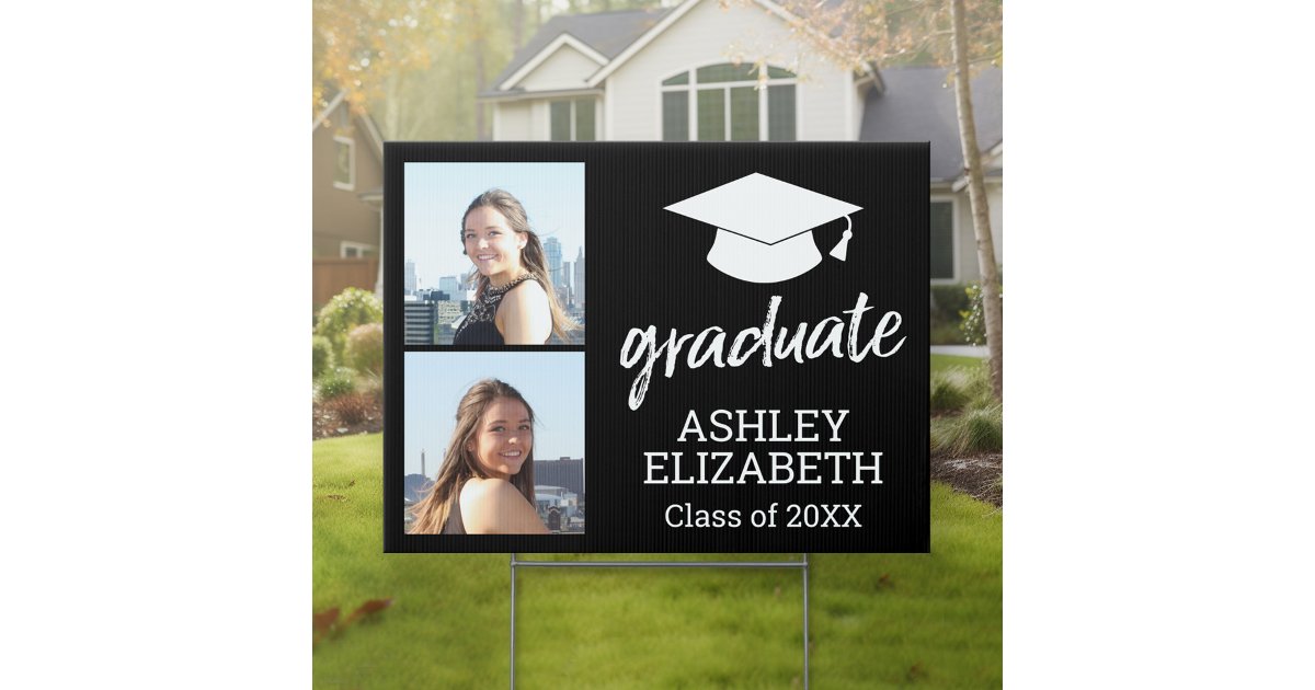 Congratulations Senior 2 Photo for Graduation Sign | Zazzle