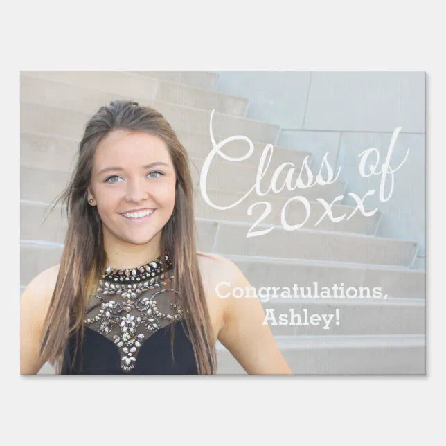 Congratulations Senior Photo for Graduation Sign | Zazzle