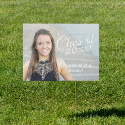 Congratulations Senior Photo for Graduation Sign | Zazzle