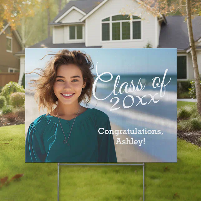Congratulations Senior Photo for Graduation Sign | Zazzle