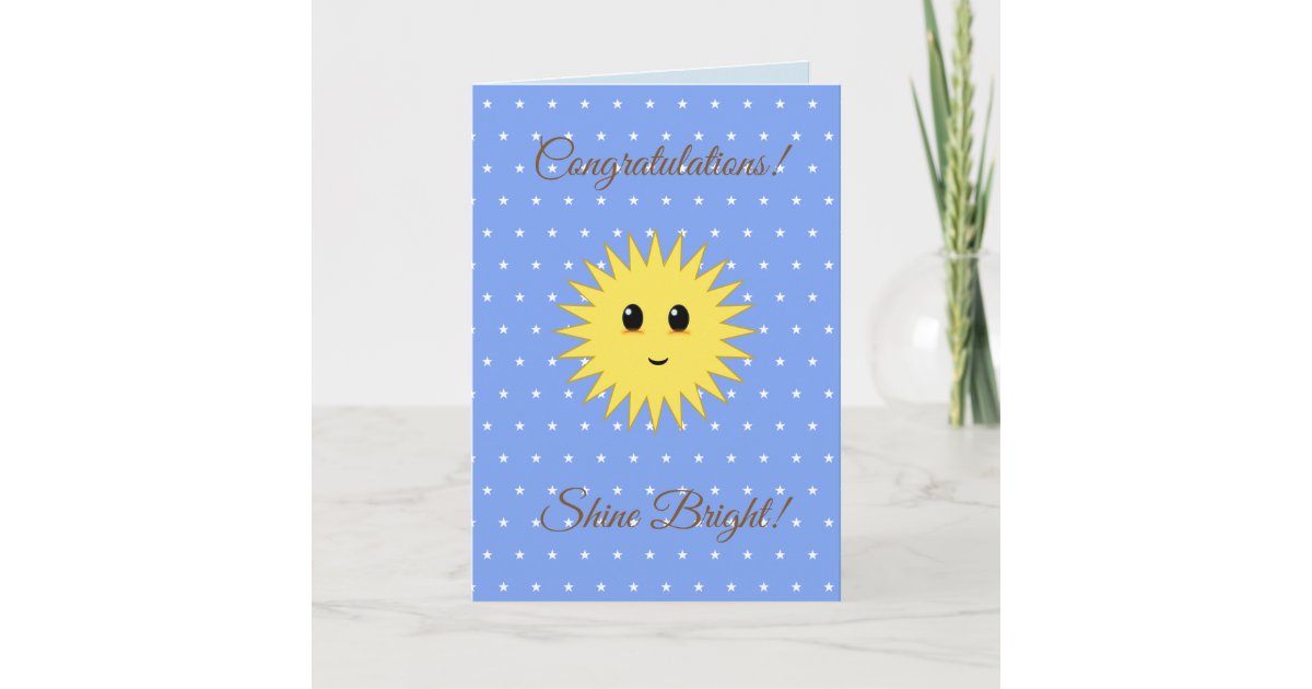 Congratulations Shine Bright Card | Zazzle