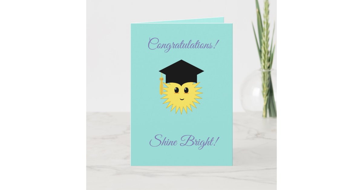 Congratulations Shine Bright Sun Card | Zazzle