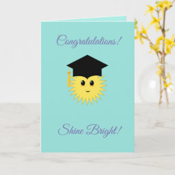 Congratulations Shine Bright Sun Card | Zazzle