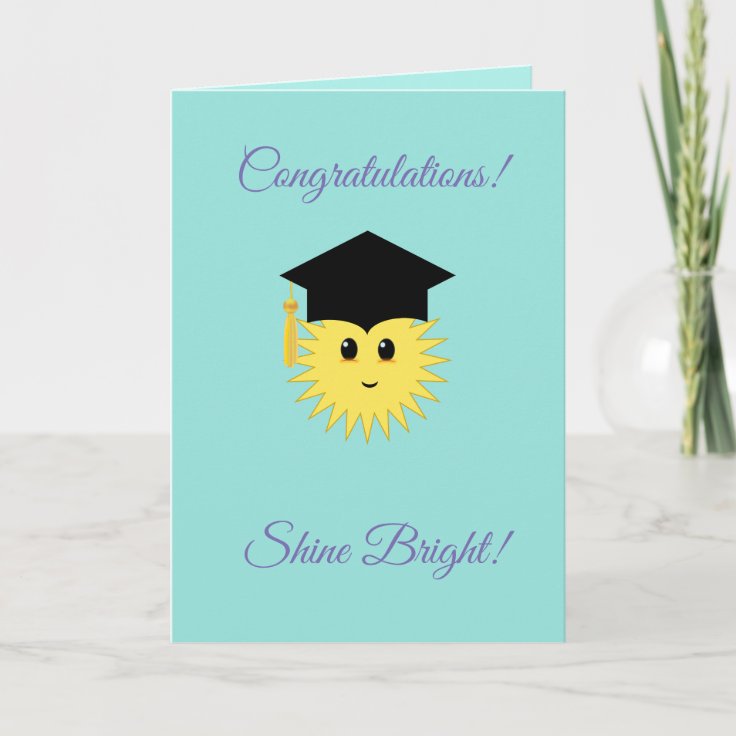 Congratulations Shine Bright Sun Card | Zazzle