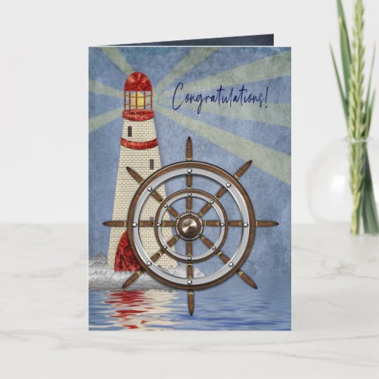 Congratulations, Ship's Wheel, Helm Card | Zazzle.com