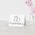 Congratulations Silver Diamond Wedding Rings Card | Zazzle