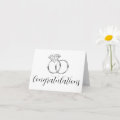 Congratulations Silver Diamond Wedding Rings Card | Zazzle