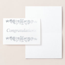 Congratulations Silver Foil Card | Zazzle