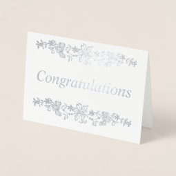Congratulations Silver Foil Card | Zazzle