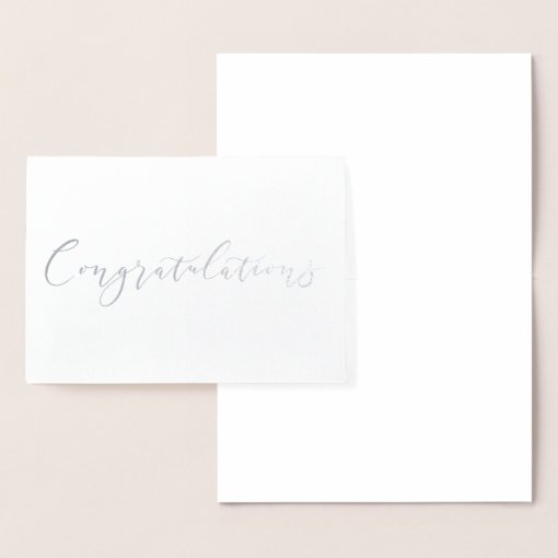 Congratulations Silver Foil Card | Zazzle
