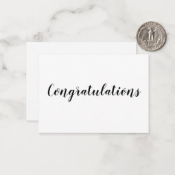 congratulations simple minimal text style card | Zazzle