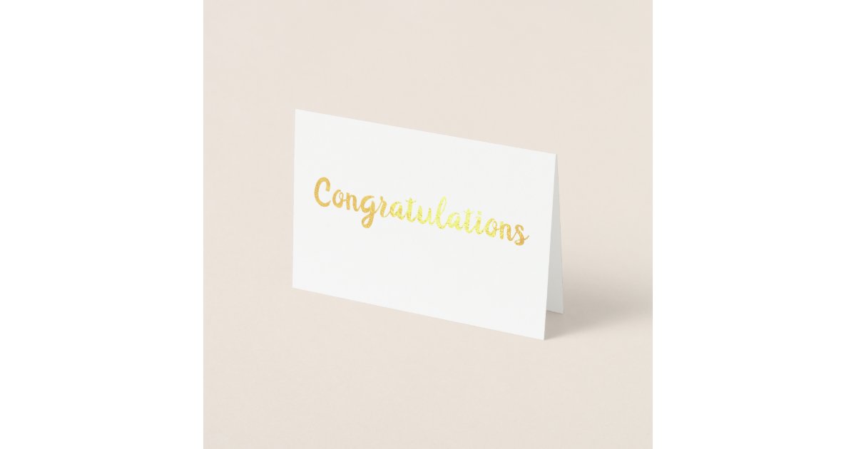 congratulations simple minimal text style card | Zazzle