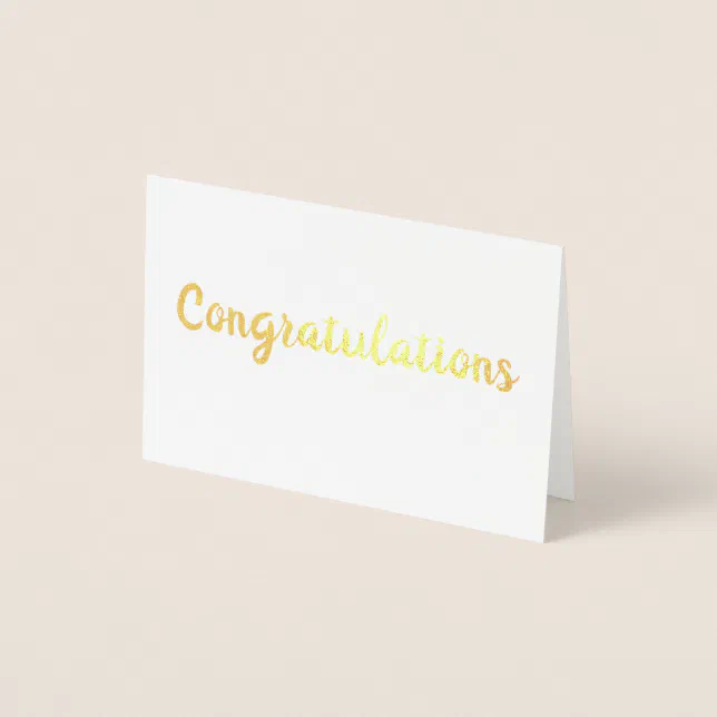 congratulations simple minimal text style card | Zazzle