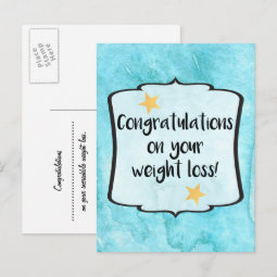 Congratulations Slimming Club Weight Loss Success Postcard | Zazzle