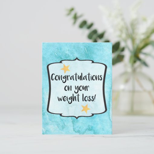 Congratulations Slimming Club Weight Loss Success Postcard | Zazzle