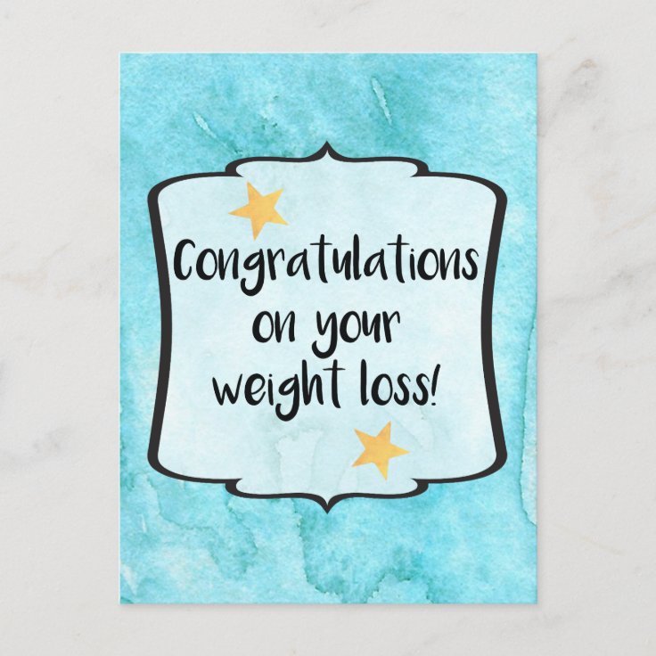 Congratulations Slimming Club Weight Loss Success Postcard | Zazzle