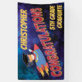Congratulations Space Rocket 5th Grade Graduation Banner | Zazzle