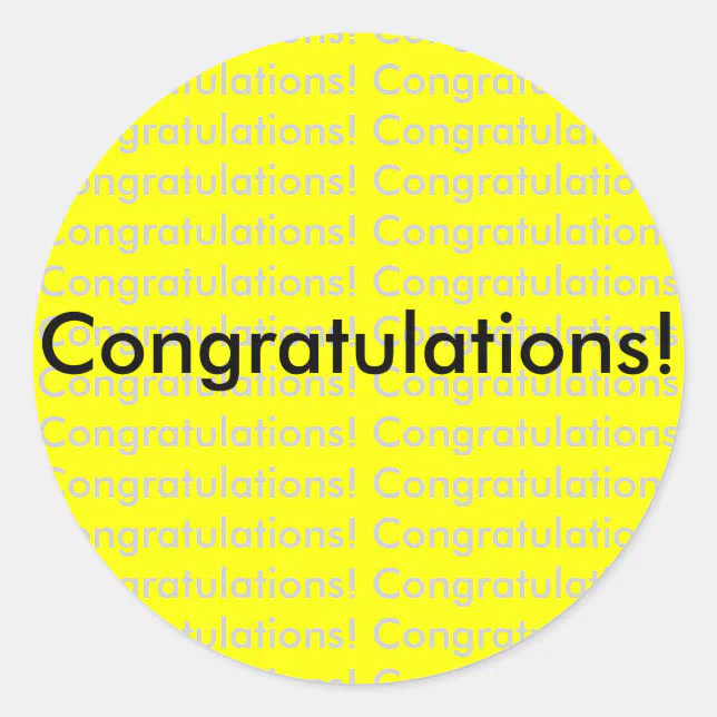 Congratulations! sticker | Zazzle