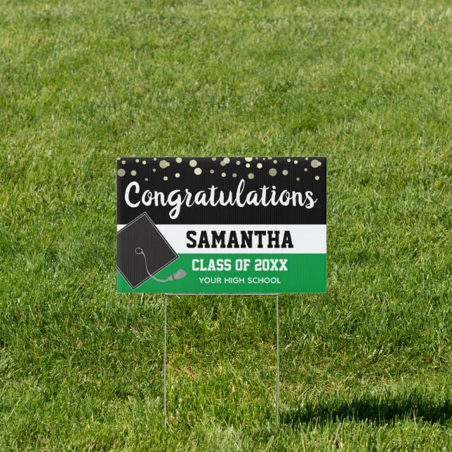 Congratulations Student Name and School Sign | Zazzle