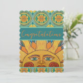 Congratulations Sun Mandala Greeting Card | Zazzle