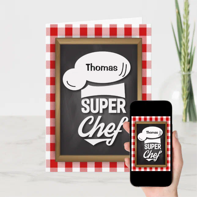 Congratulations Super Chef, Culinary School Grad Card | Zazzle
