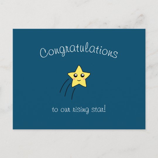 "Congratulations to Our Rising Star" Postcard | Zazzle.com